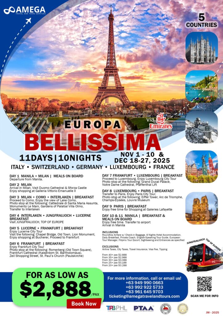 International Tour Packages - Amega Travel and Tours Services